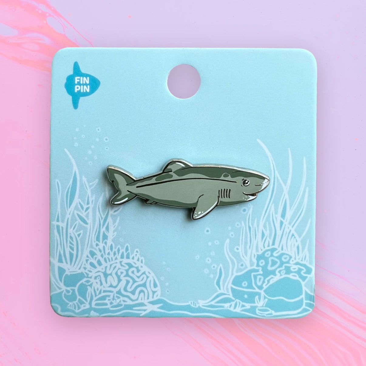 Greenland shark enamel pin – Fin Pin Shop
