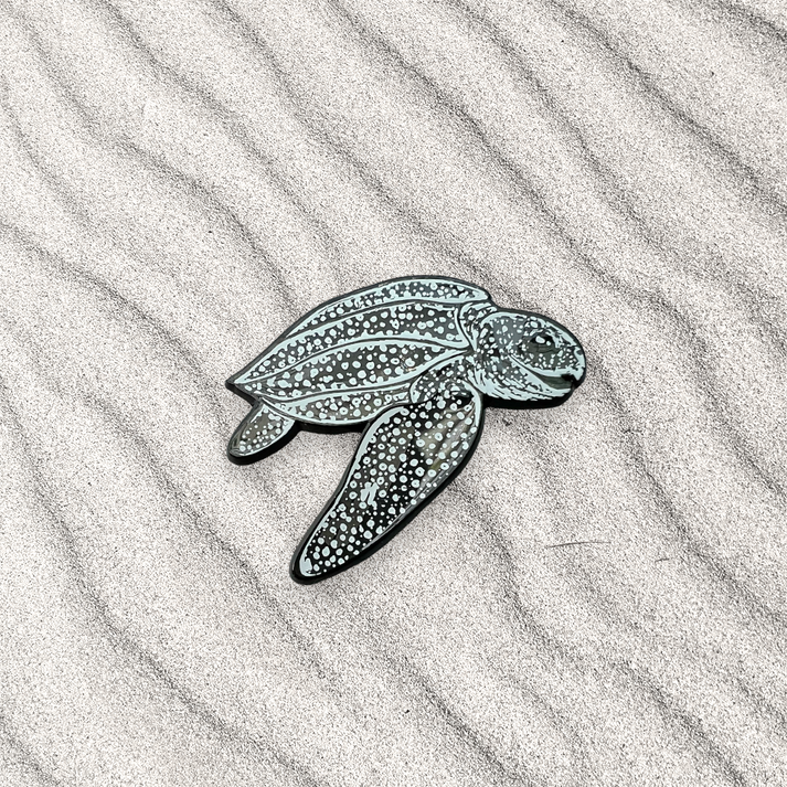 Leatherback sea turtle enamel pin • donation item – Fin Pin Shop
